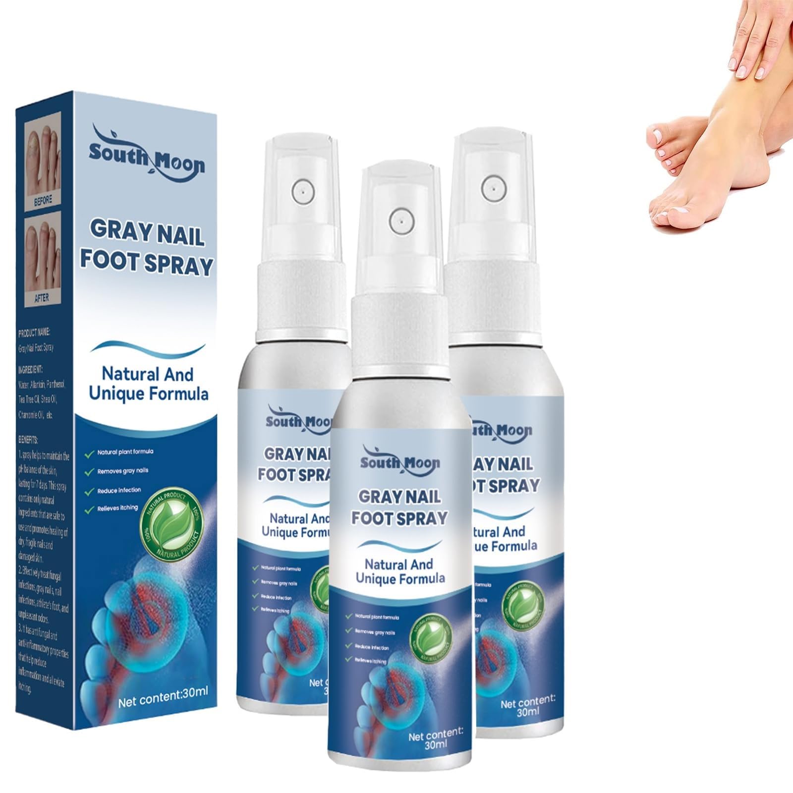 3 Pcs Furzero Athletes Foot Treatment Spray, Furzero Medical Grade Nail ...