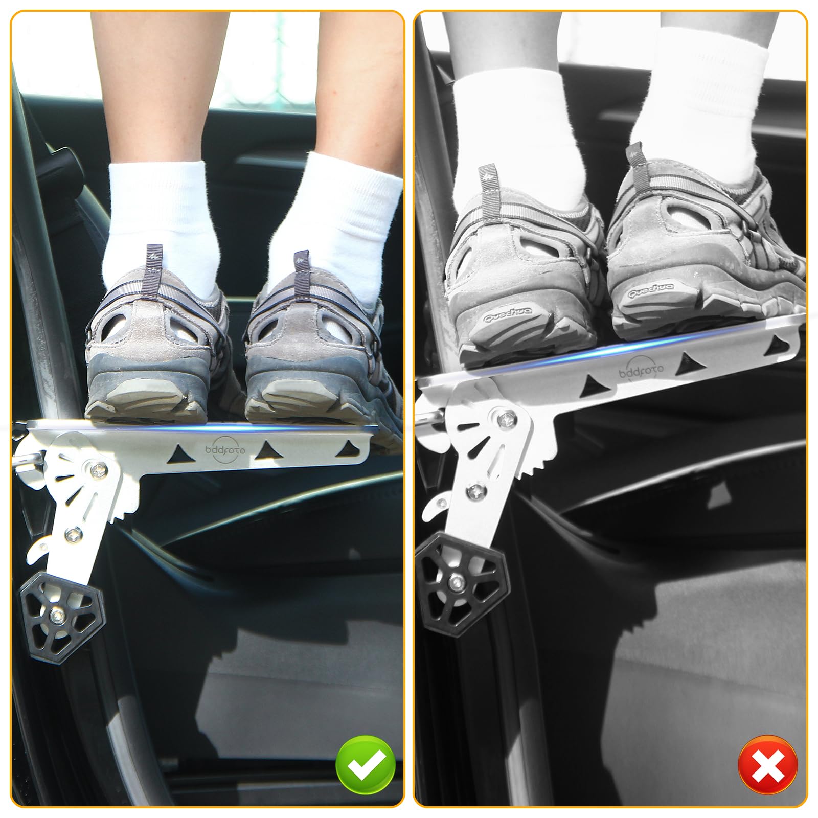 Snapklik.com : Car Door Step, BDDFOTO Universal Fit Foldable Roof Rack ...