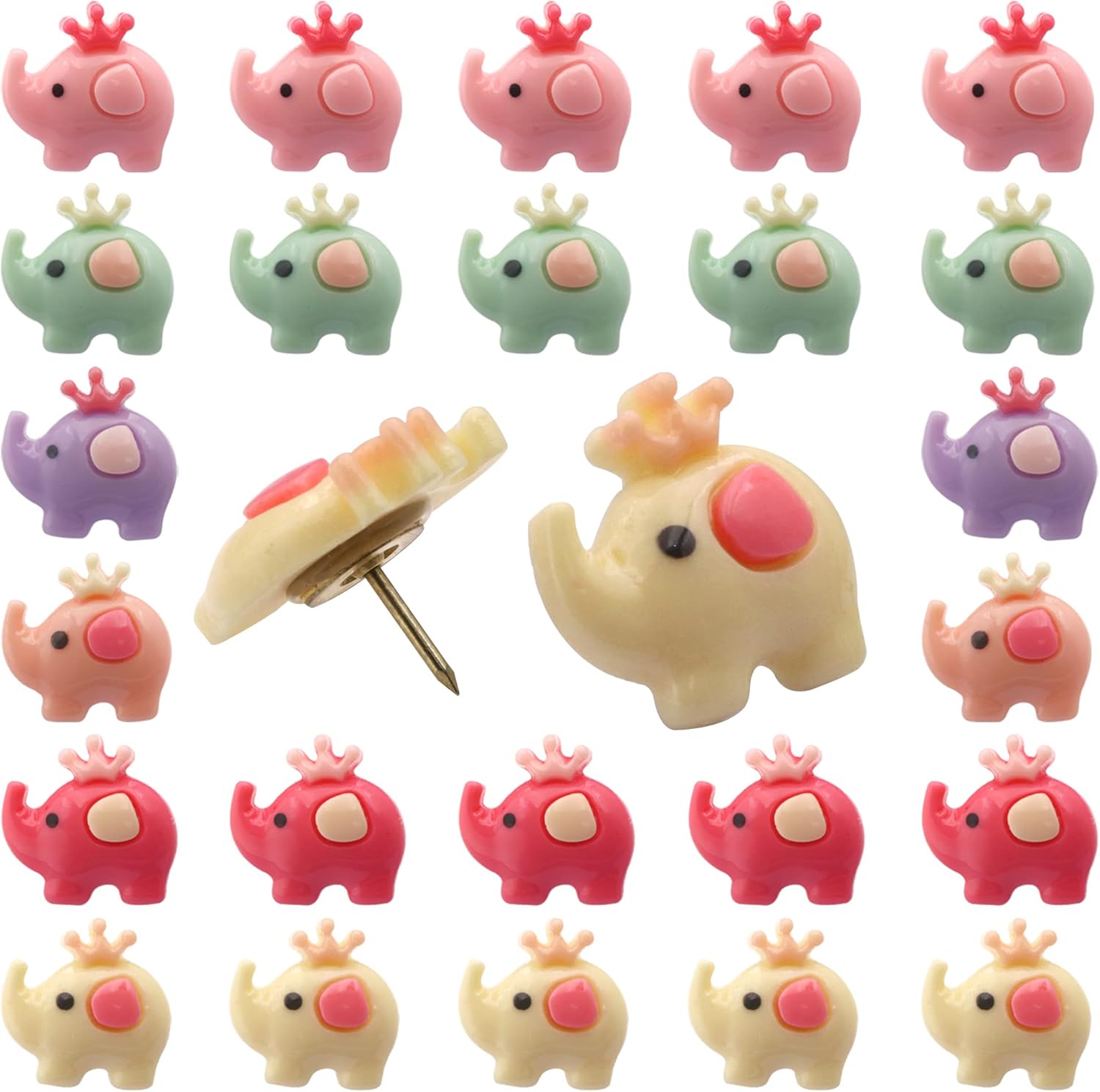 Amazon.com: Creative Cute Cartoon Animal Pushpins Drawing Pins ...