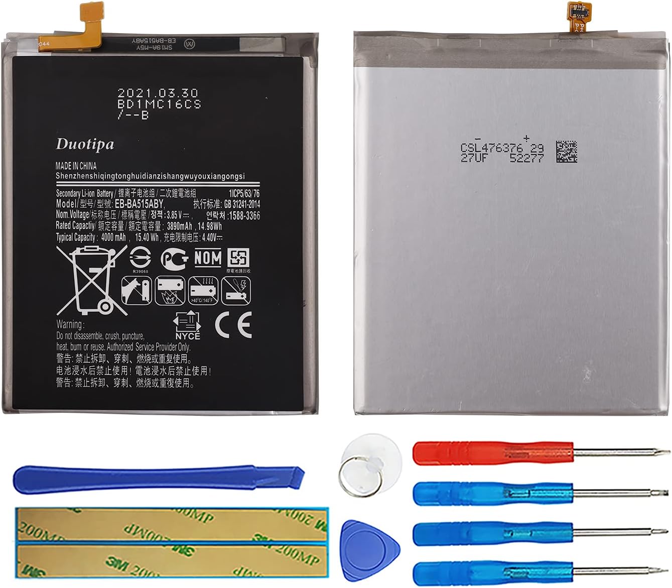 Amazon.com: Duotipa EB-BA515ABY EB-BA515ABE Battery Compatible with ...