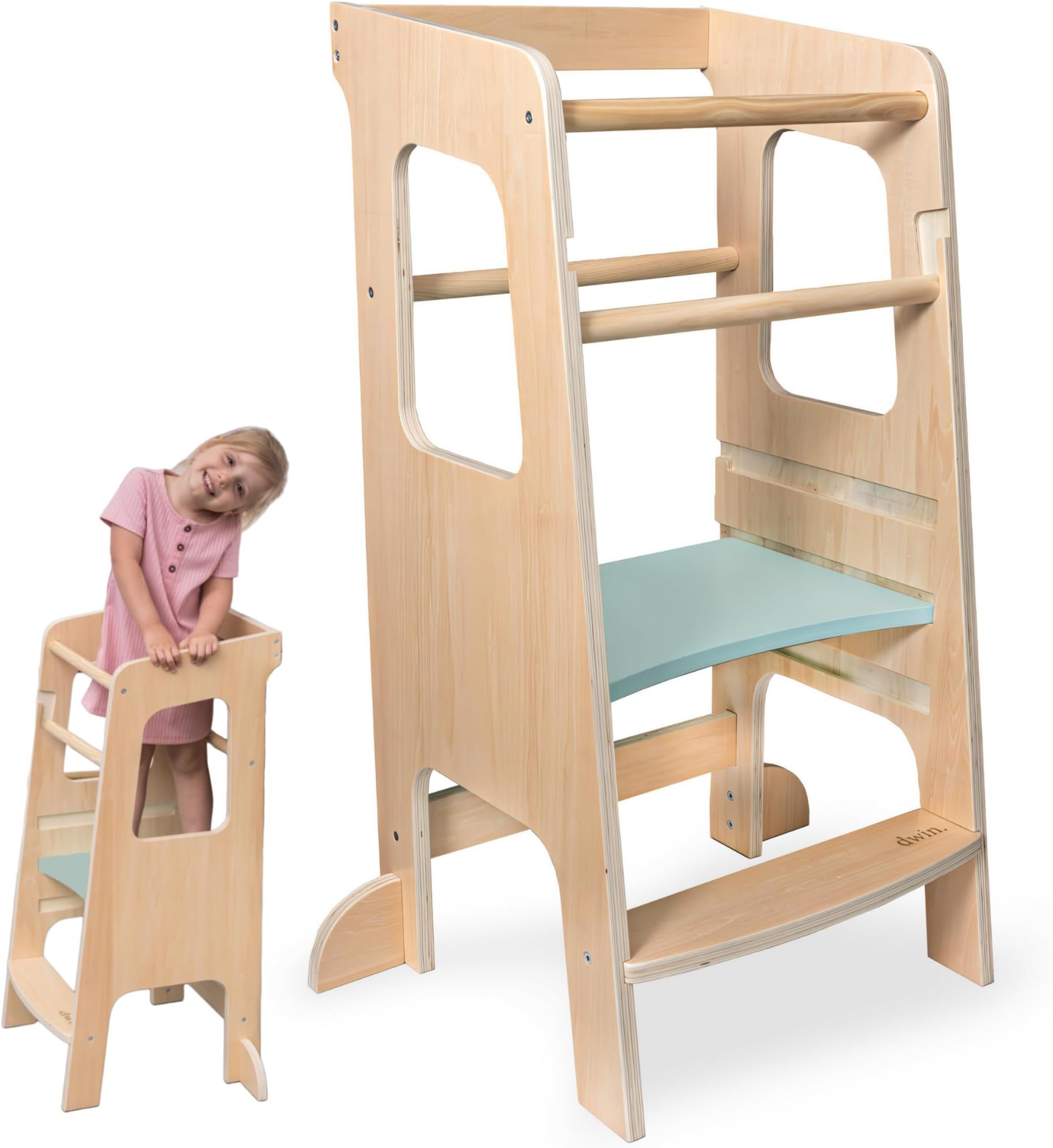 dwin® Tour Eveil Bébé d'Observation et d'apprentissage en Bois Naturel ...
