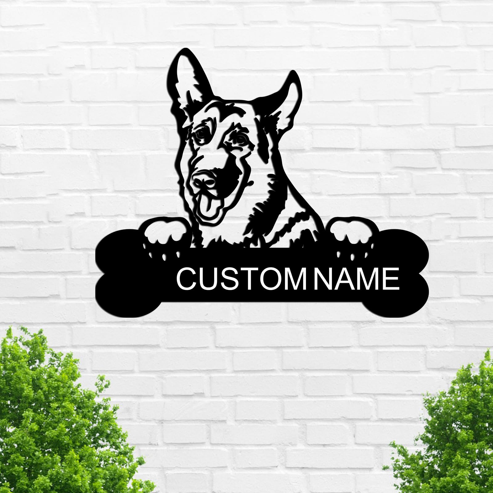 Amazon.com: Personalized German Sheppard Name Sign,Dog Metal Sign ...