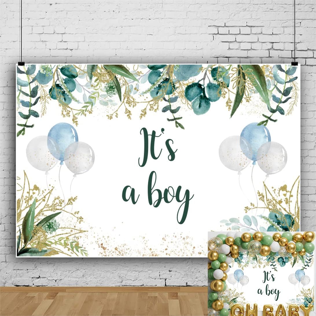 Amazon.com : Baby Shower Backdrop for Boy It's A Boy Photography ...