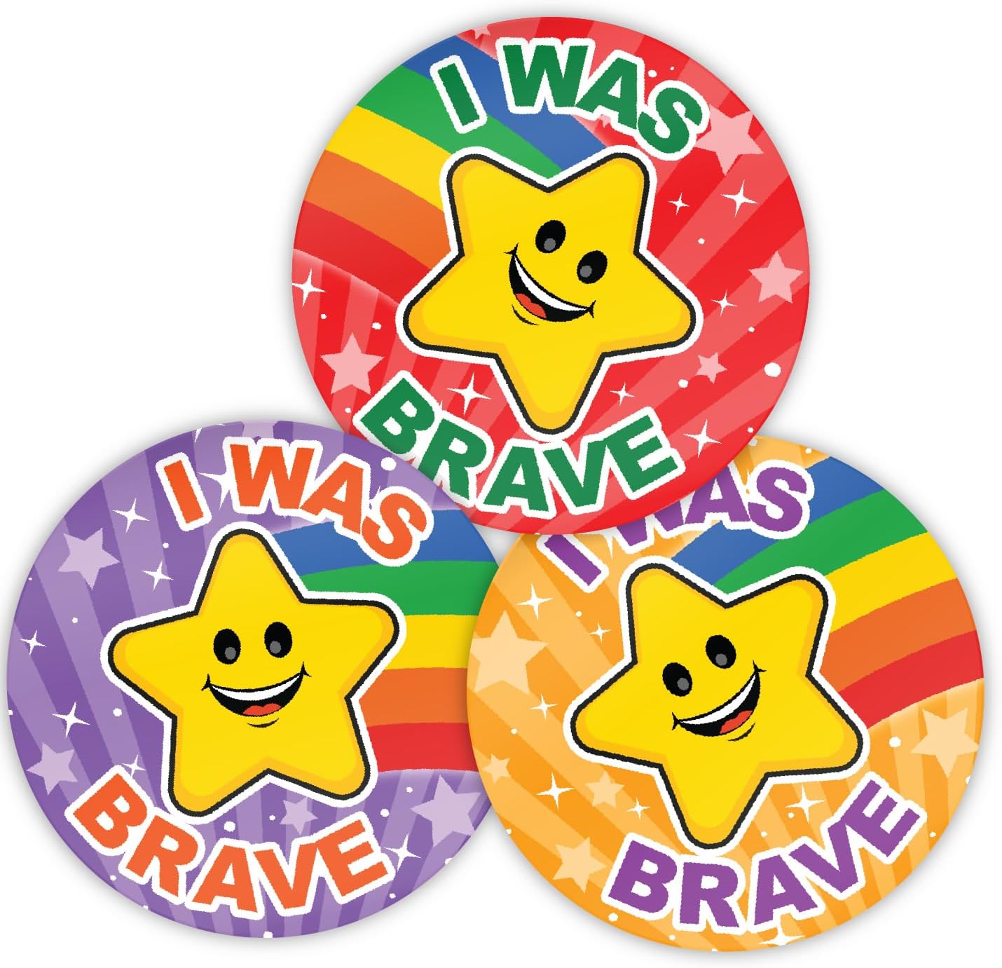 Stone Melon School Reward Stickers 144 I was Brave Star Bravery ...