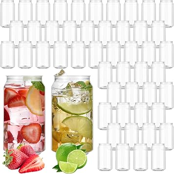 Amazon.com | Roshtia Plastic Can Shaped Cups Drinking Cups 12 oz ...