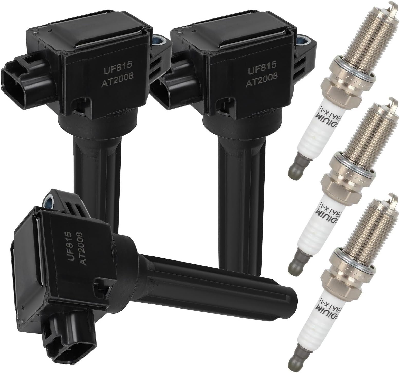 Amazon.com: ECCPP UF815 3 ignition coils with 3 iridium Spark Plugs for ...
