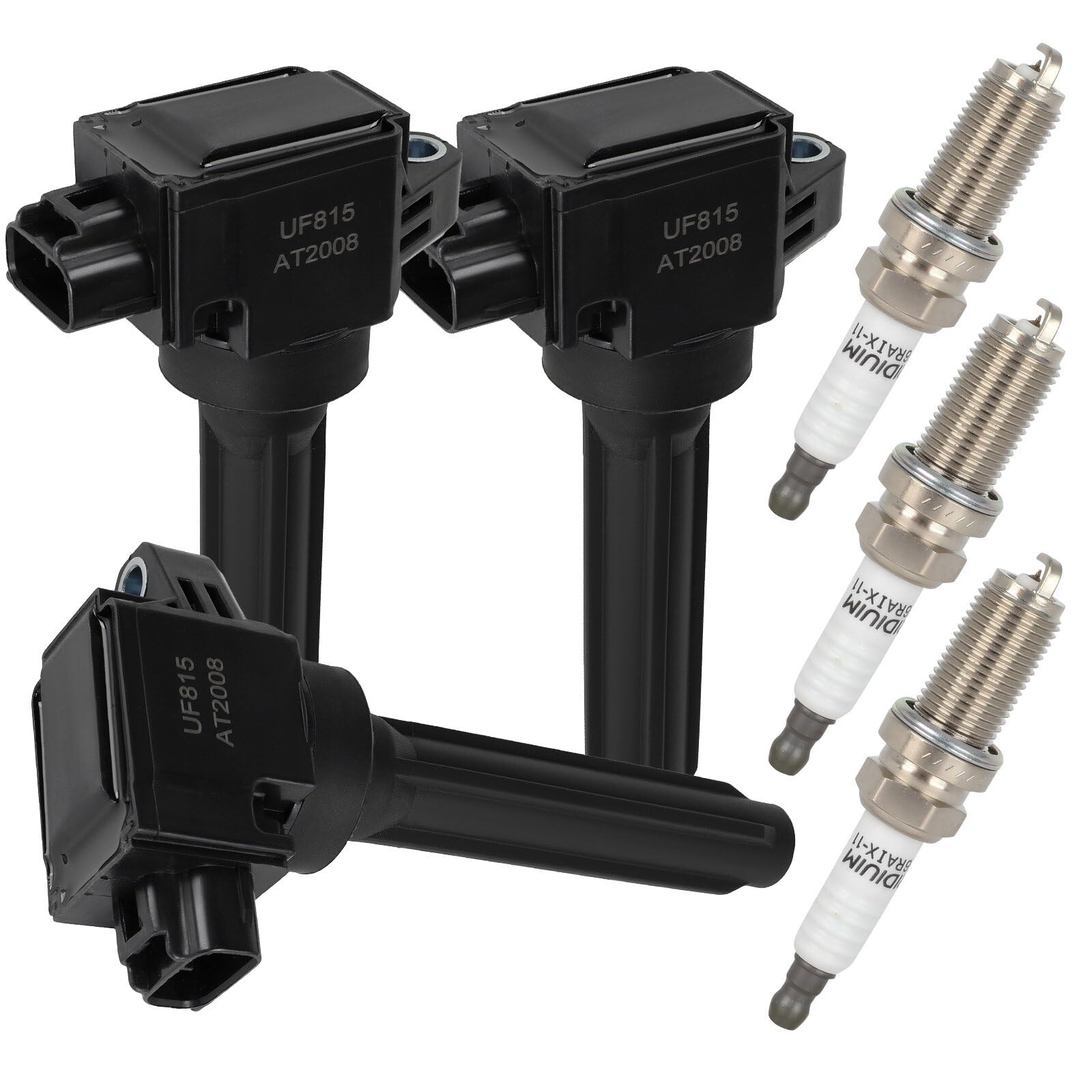 Amazon.com: ECCPP UF815 3 ignition coils with 3 iridium Spark Plugs for ...