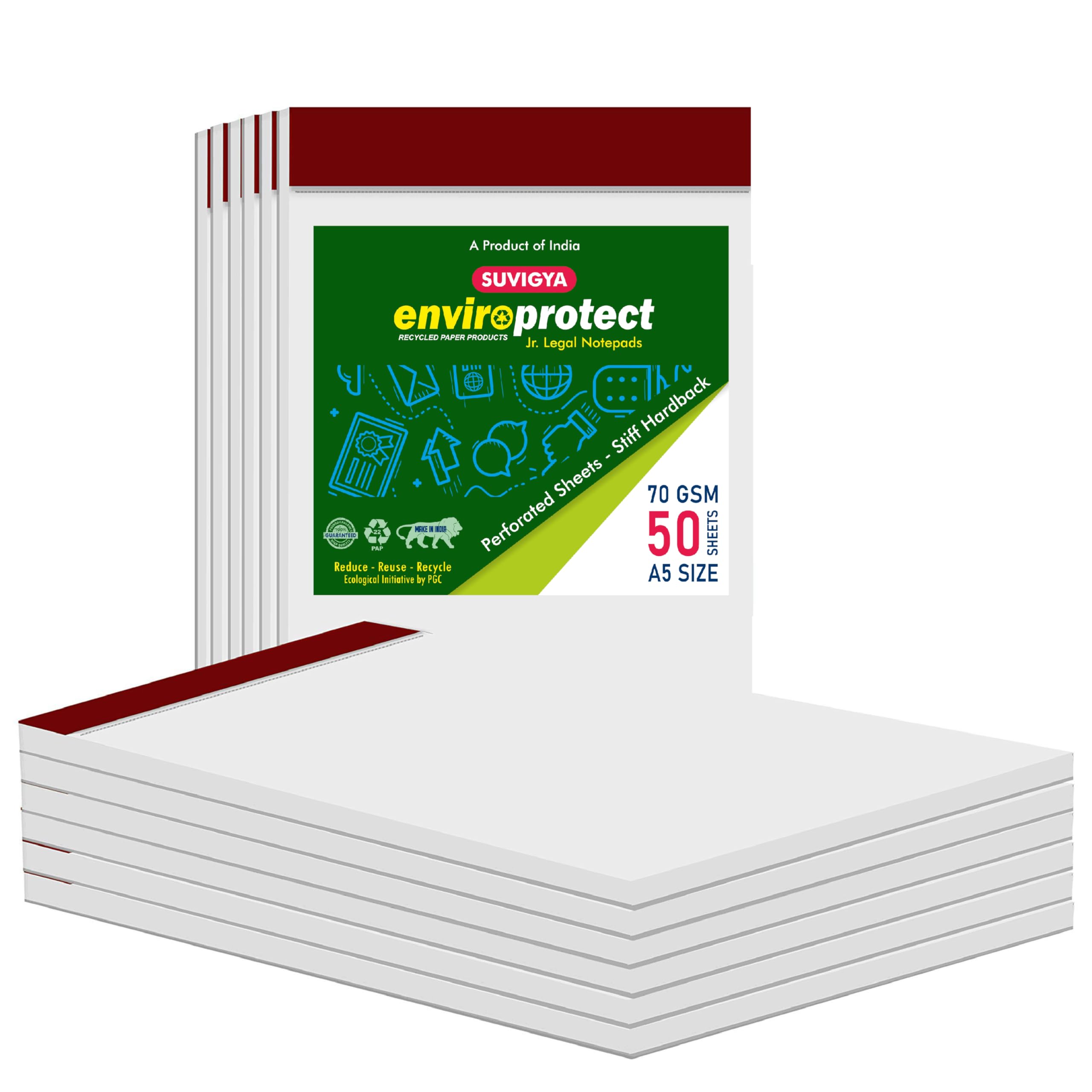 Suvigya Unruled Writing Notepad, A5 Size, 5x8 Inch, Medium Size, Blank ...