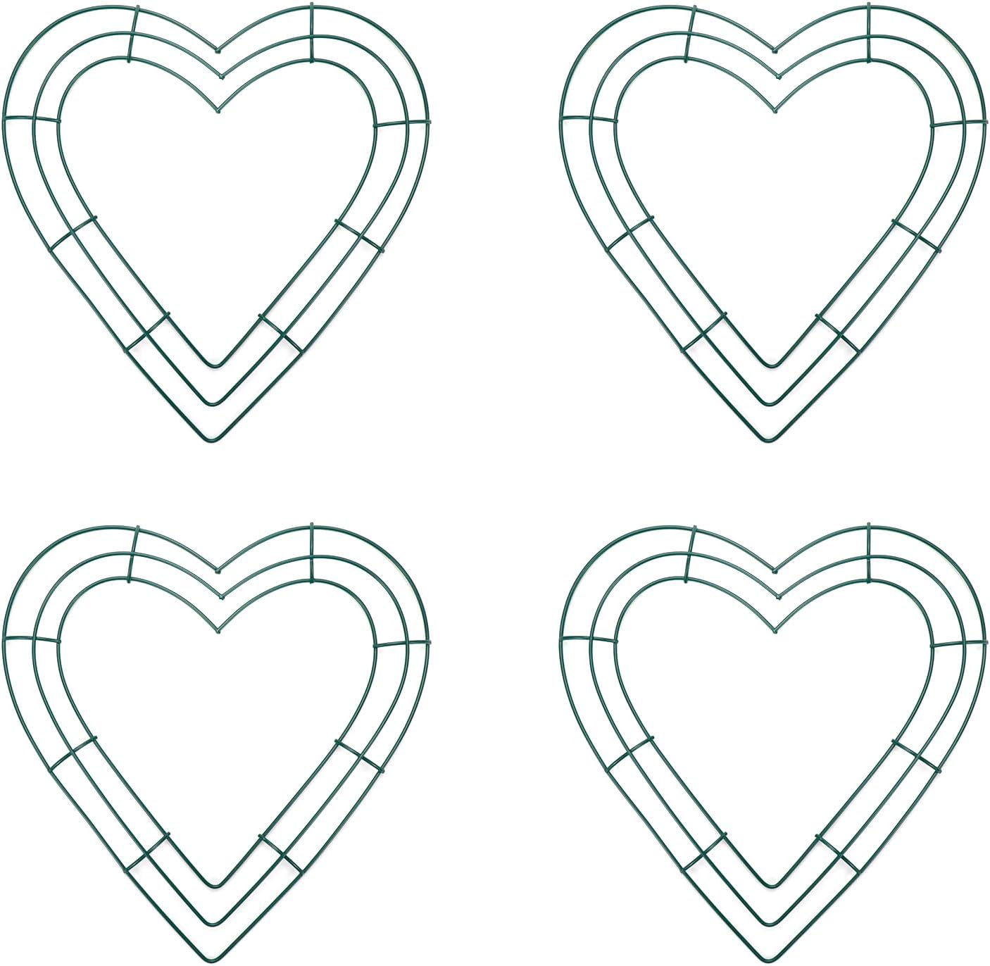 LC LICTOP Wire Wreath Frame DIY Heart Shaped Wreath Form Iron Art ...