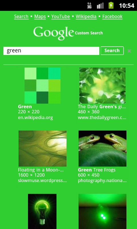 Aplicación Verde de Google para móviles en Amazon Appstore