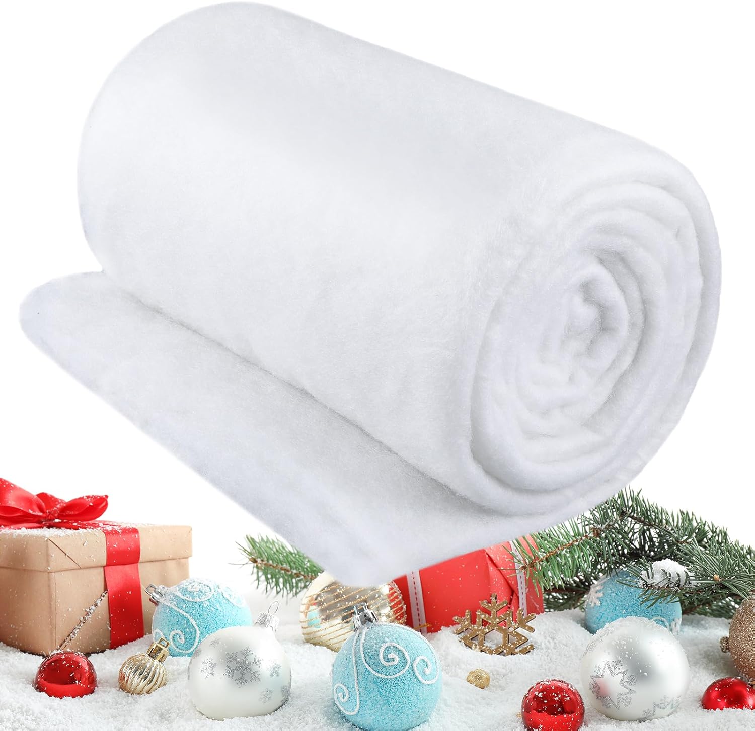 Amazon.com: Tondiamo 2 Pack 5 x 10ft Christmas Snow Blanket for ...