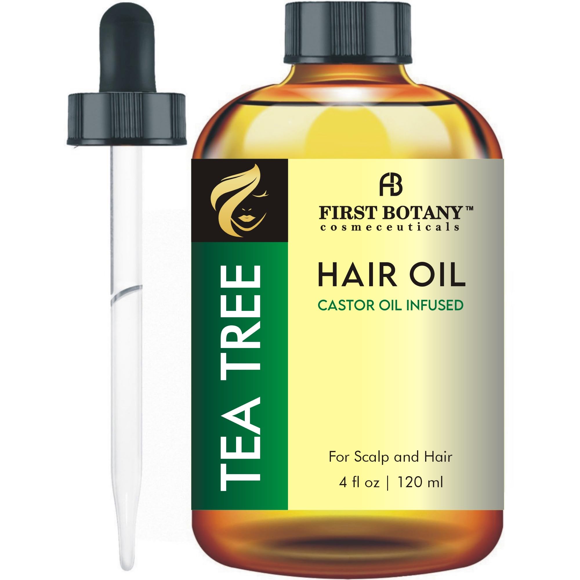 Amazon.com: First Botany, Tea Tree Castor Oil Encourages Hair Growth ...