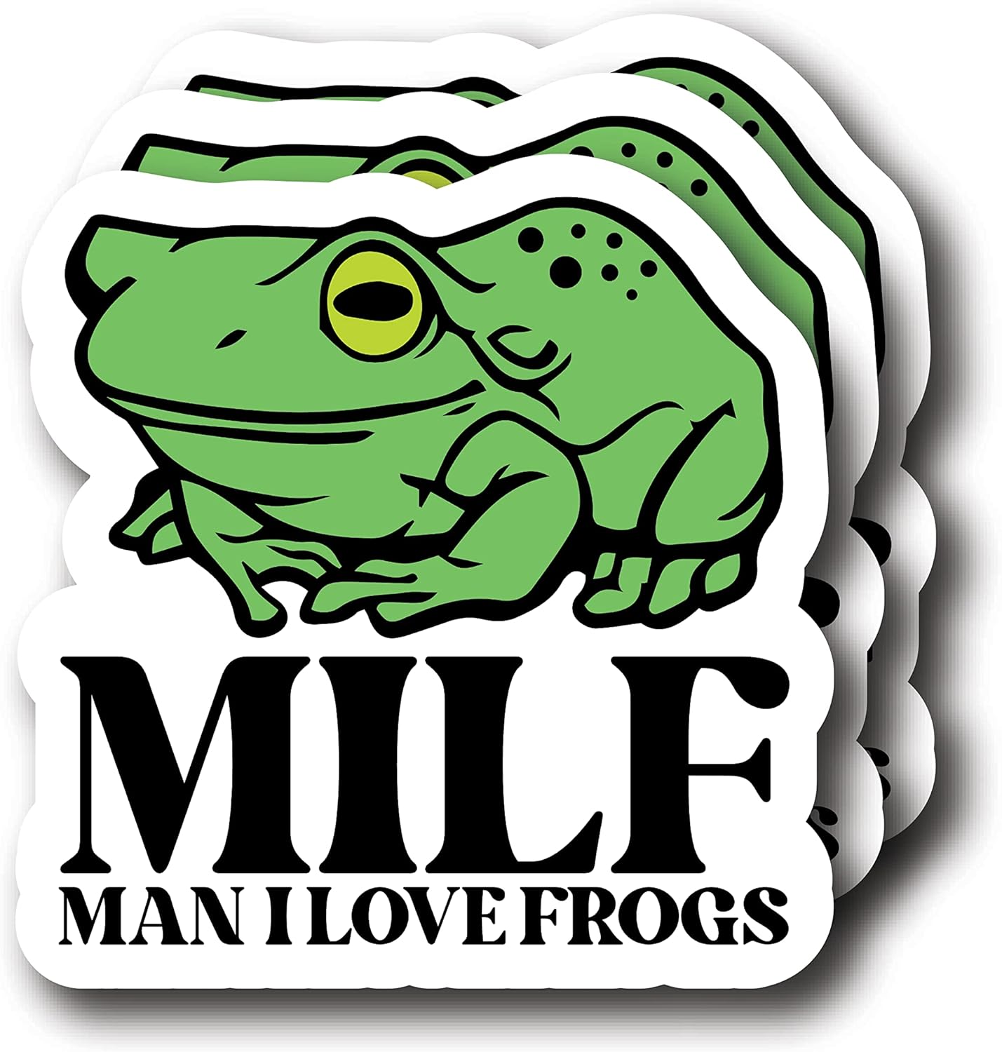 Amazon.com: (3 Pack) Man I Love Frogs - Funny Frog Lover Bumper Sticker ...