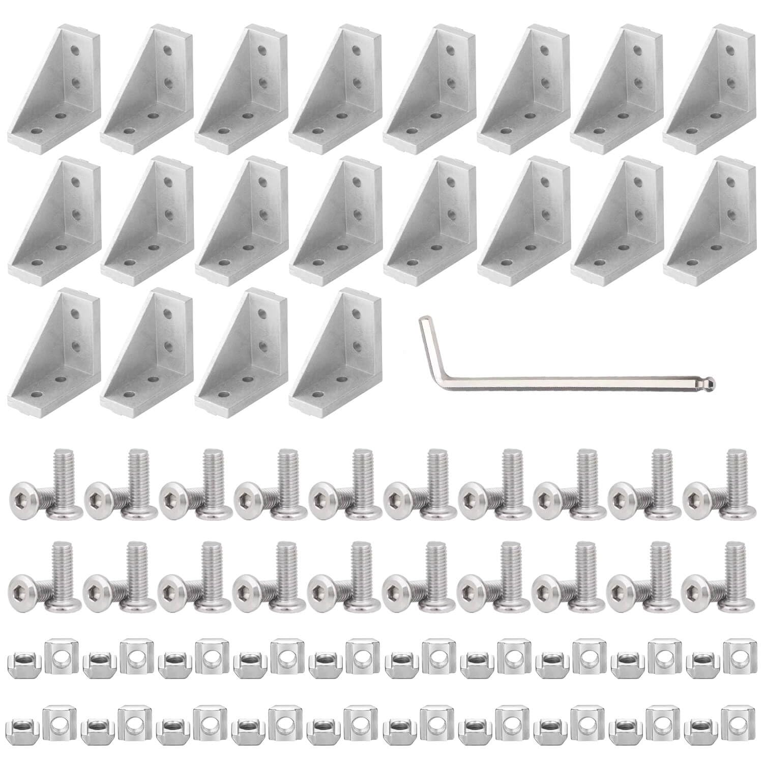 Snapklik.com : 20Set 2040 Corner Bracket Connector For 2040 Aluminum ...