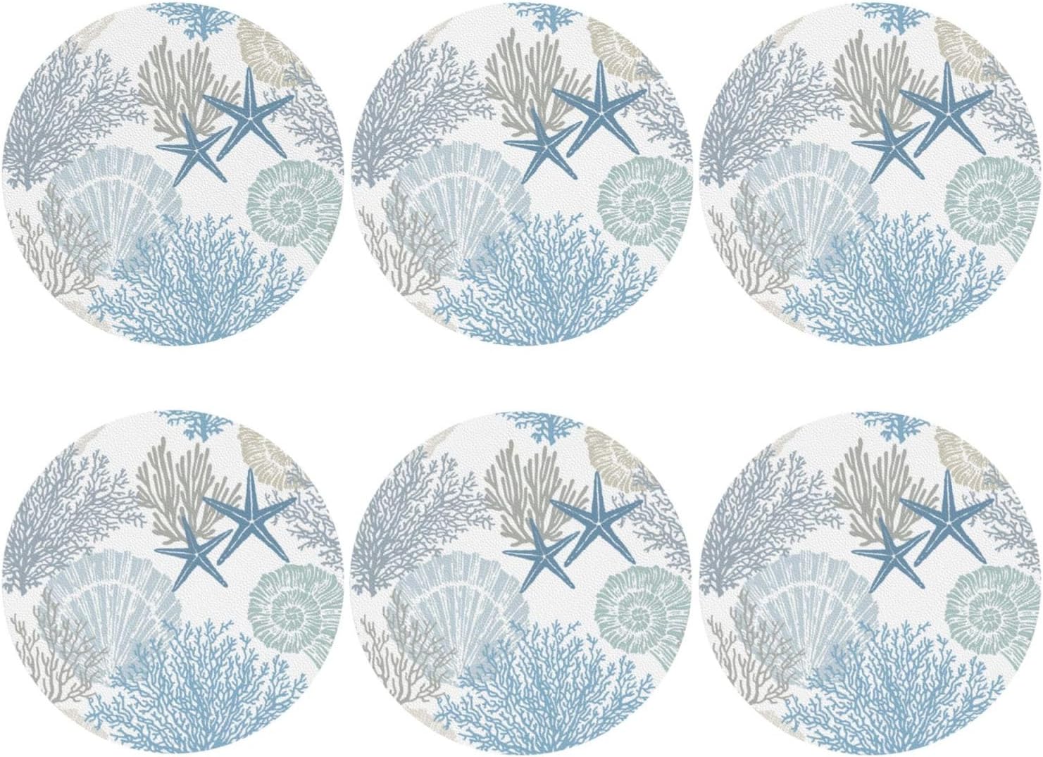 Amazon.com | CoasterStone Coastal Wonder Absorbent Coasters (Set of 4 ...