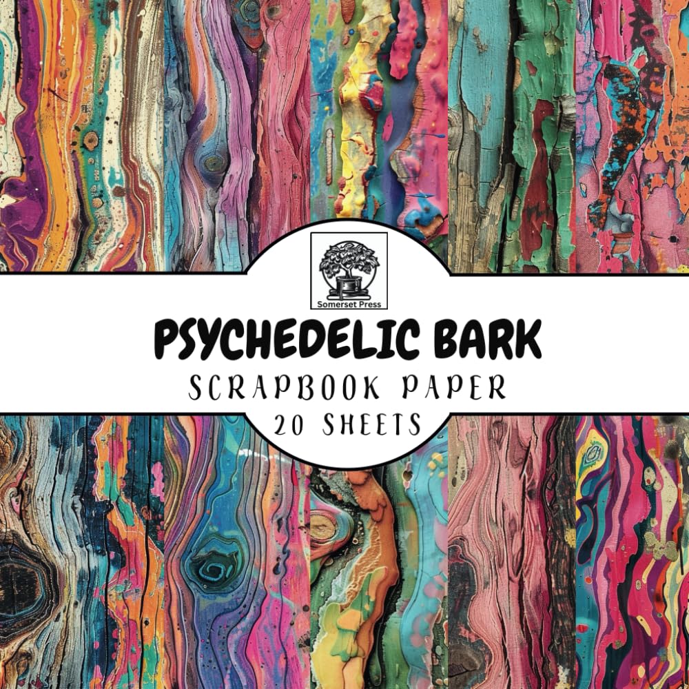 Psychedelic Bark Scrapbook Paper: 20 Double-Sided Psychedelic Bark ...