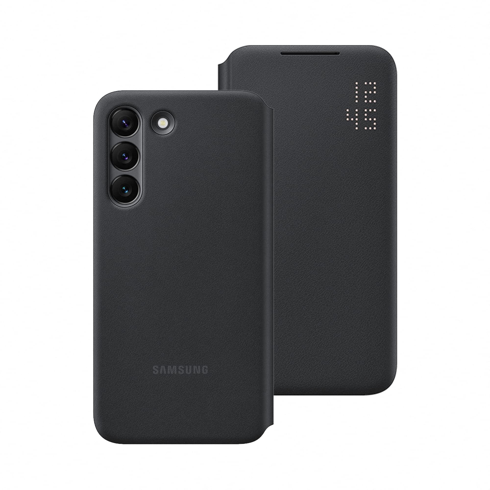 Samsung Official S22 Smart LED View Cover Black : Amazon.co.uk ...