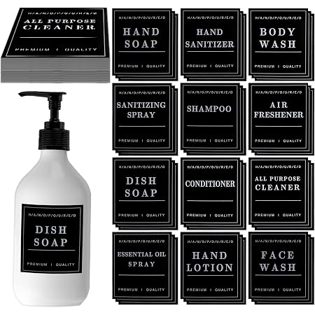 Amazon.com: 36 Pcs Hand Soap Labels Waterproof, v2croft Minimalist ...