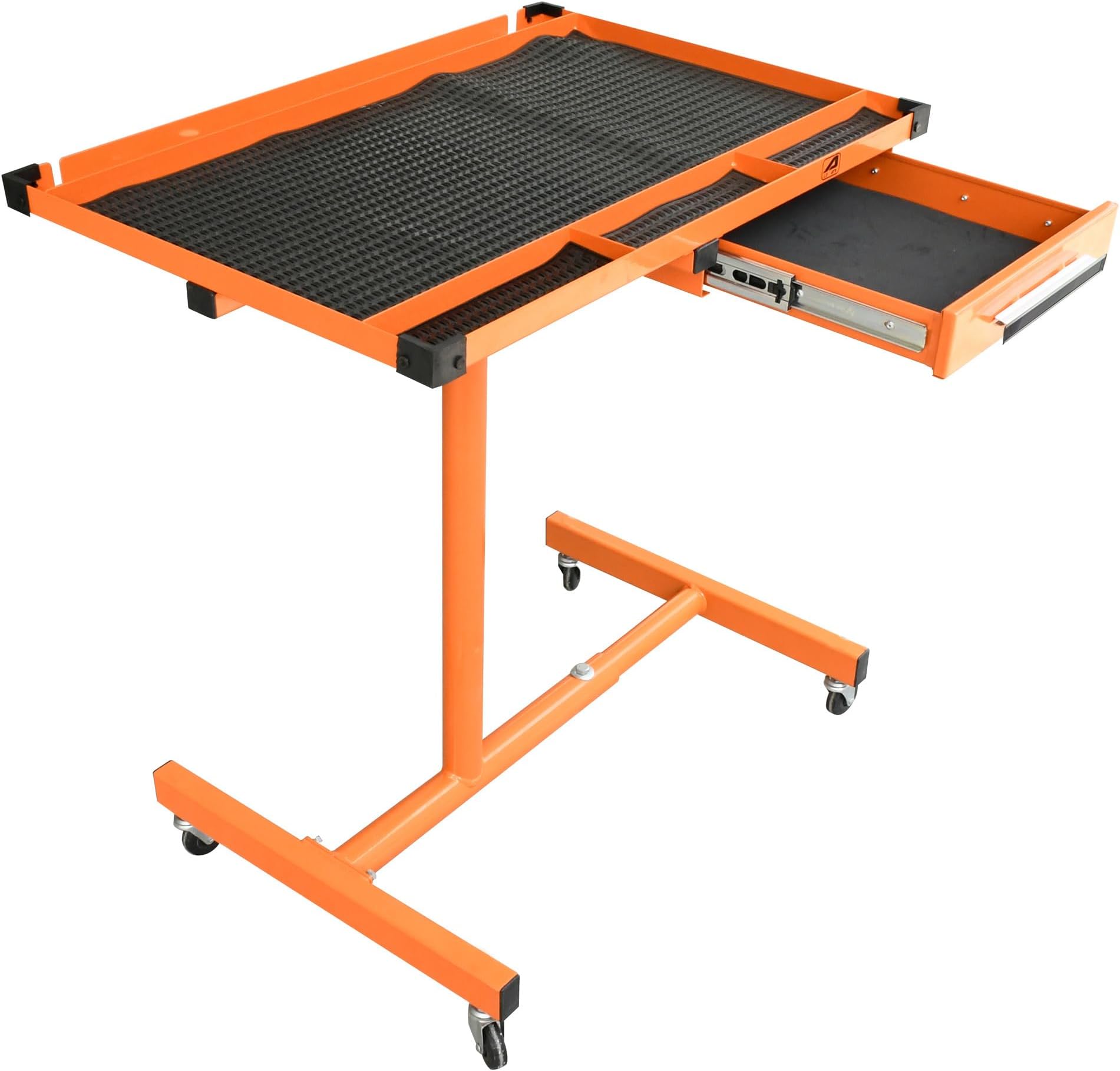 Omni Tools Rolling Work Table with Drawer, Adjustable Mobile Tray Table ...
