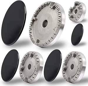 Amazon.com: Gas Stove Burner Caps and Covers for 4 Burners, 3 Size ...