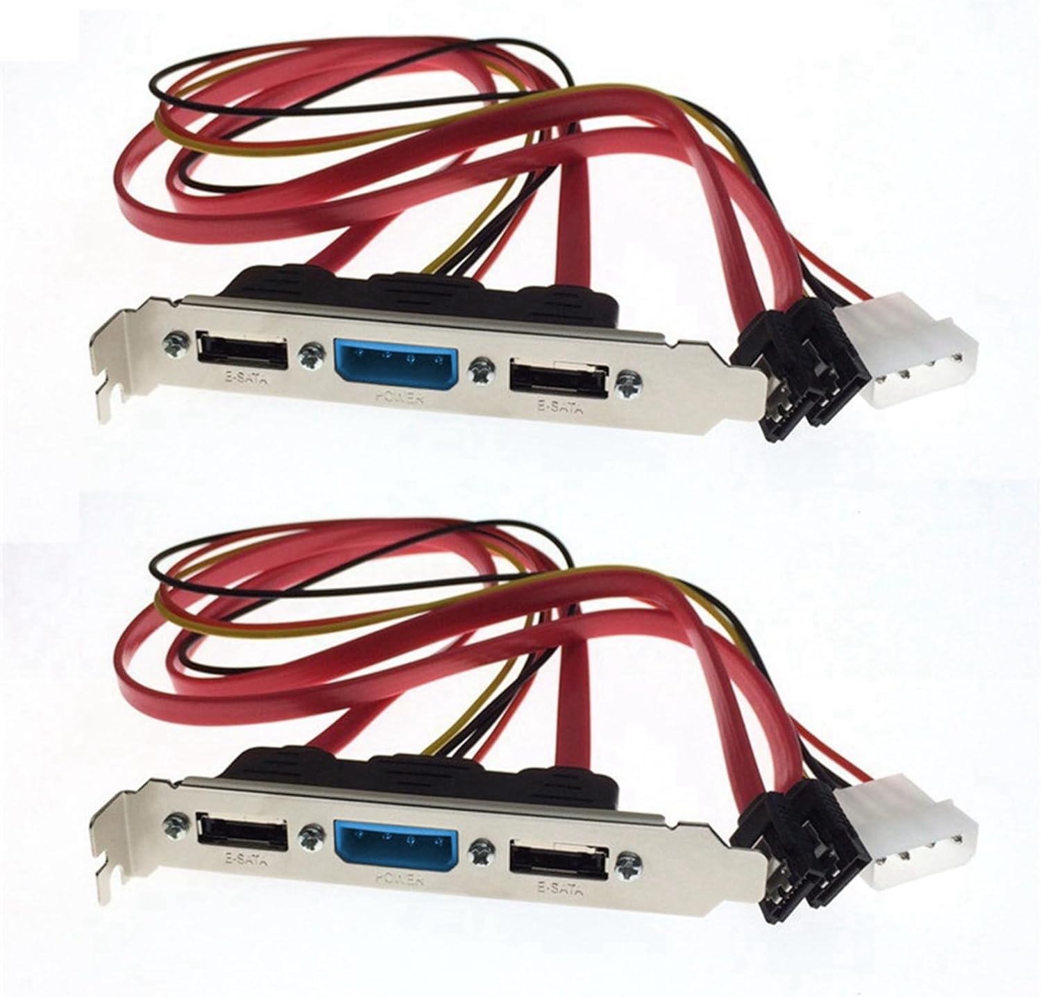 Amazon.com: KTELLTY 2X PC DIY SATA to ESATA and 4Pin IDE Molex Power ...