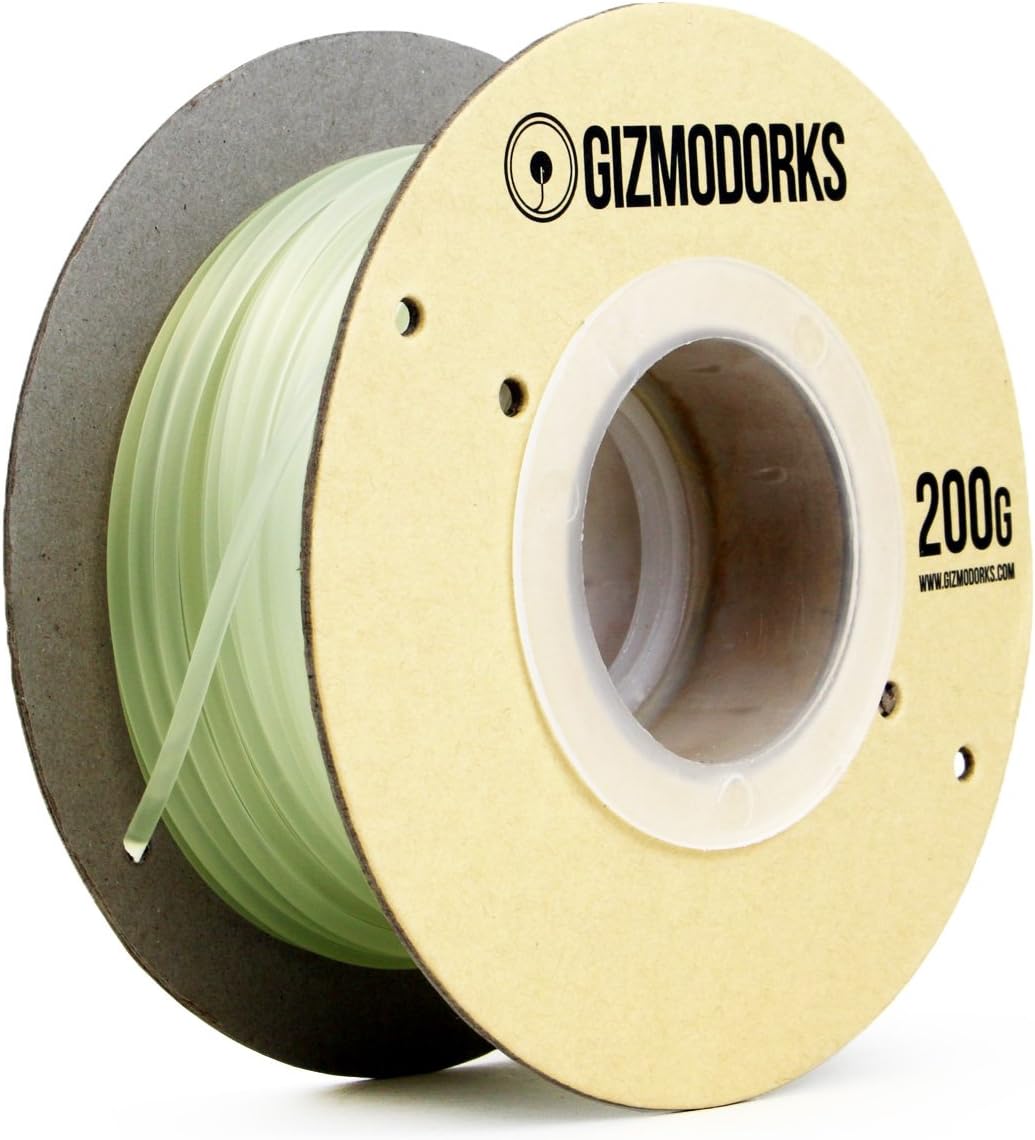 Gizmo Dorks PLA Filament for 3D Printers 3mm (2.85mm) 200g, Glow in The ...