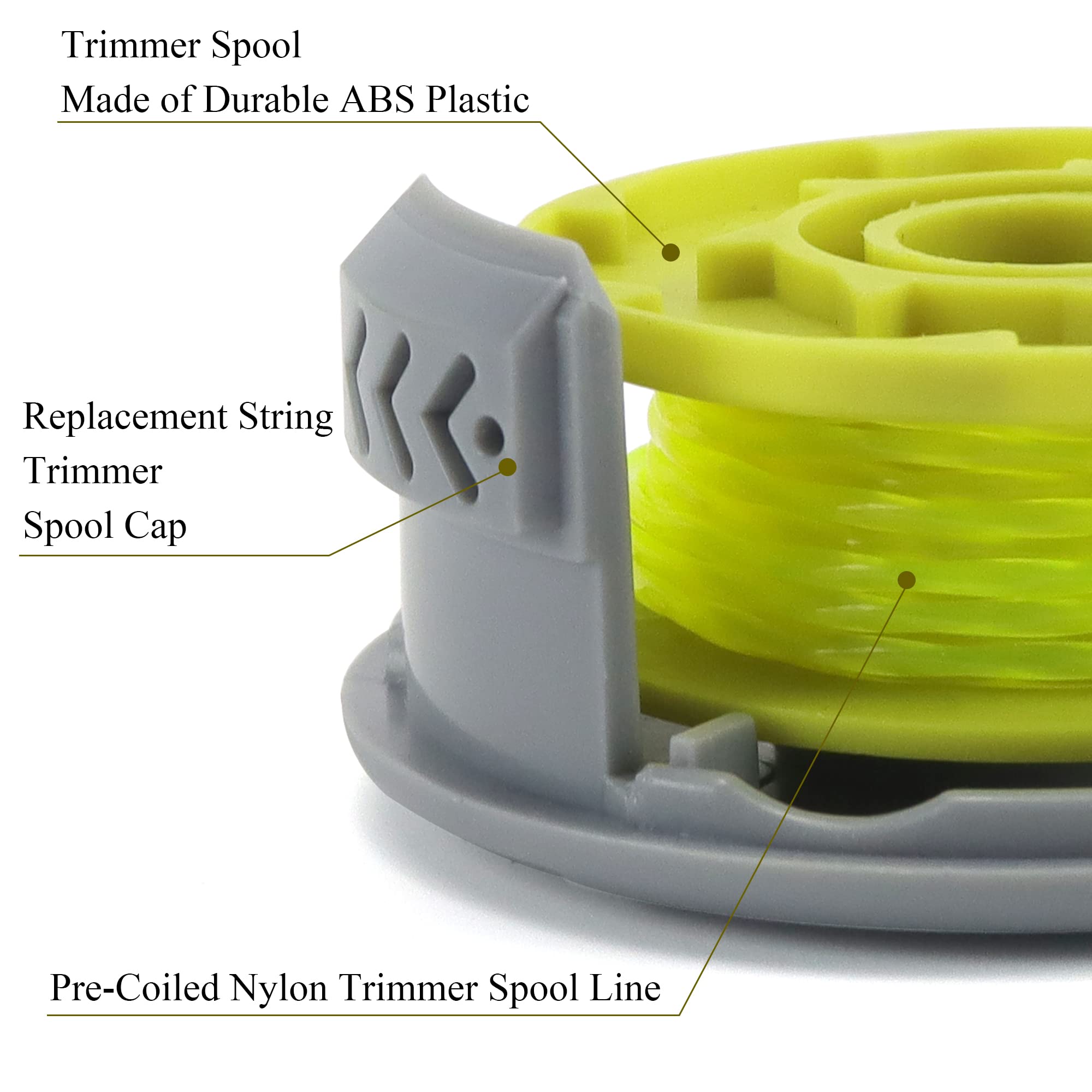 Snapklik.com : 0.080 Replacement Spool Fit For Ryobi 18v, 24v, And 40v ...