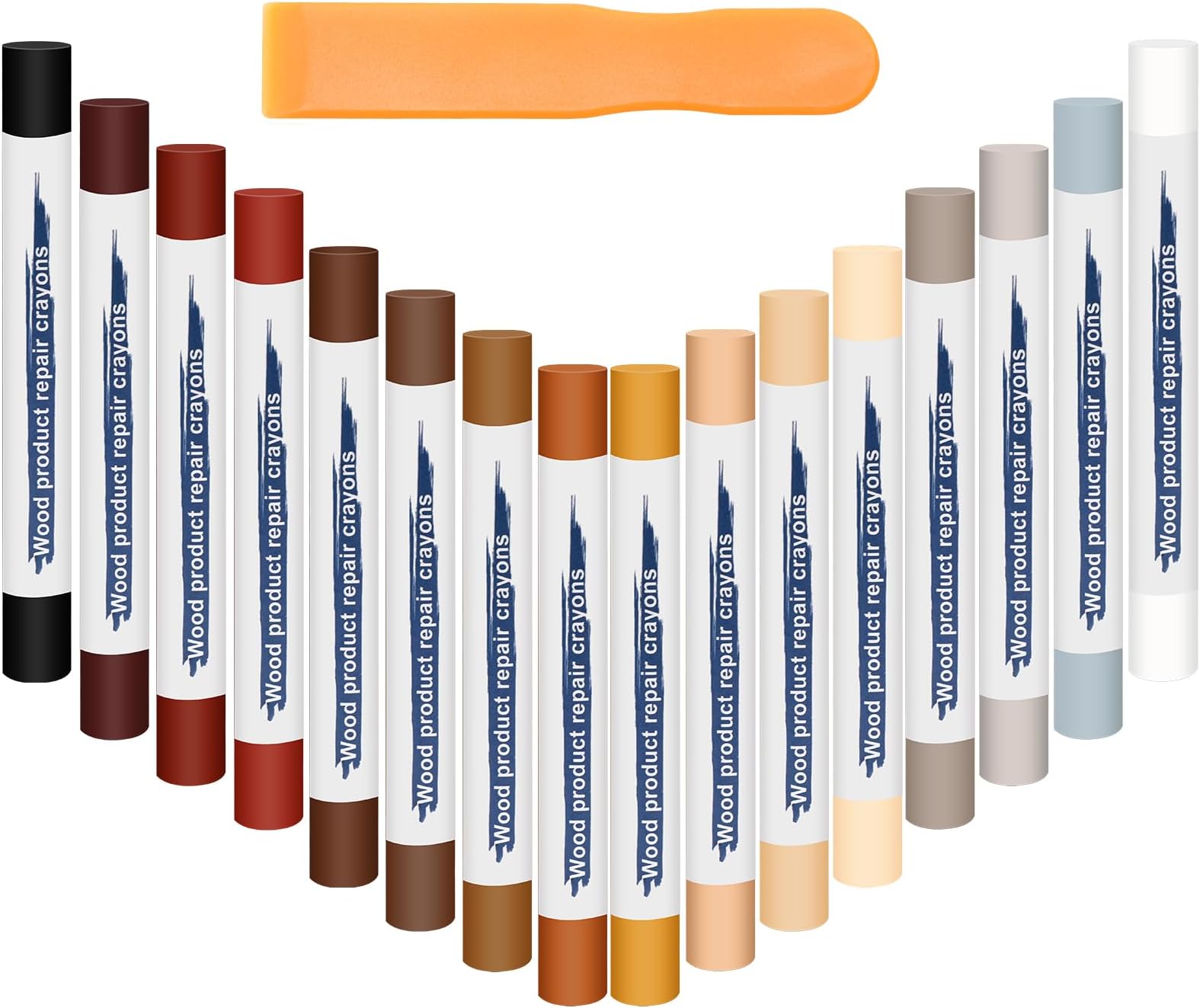 Amazon.com: Boncart Wood Filler Sticks,12colors Wood Wax Crayons for ...