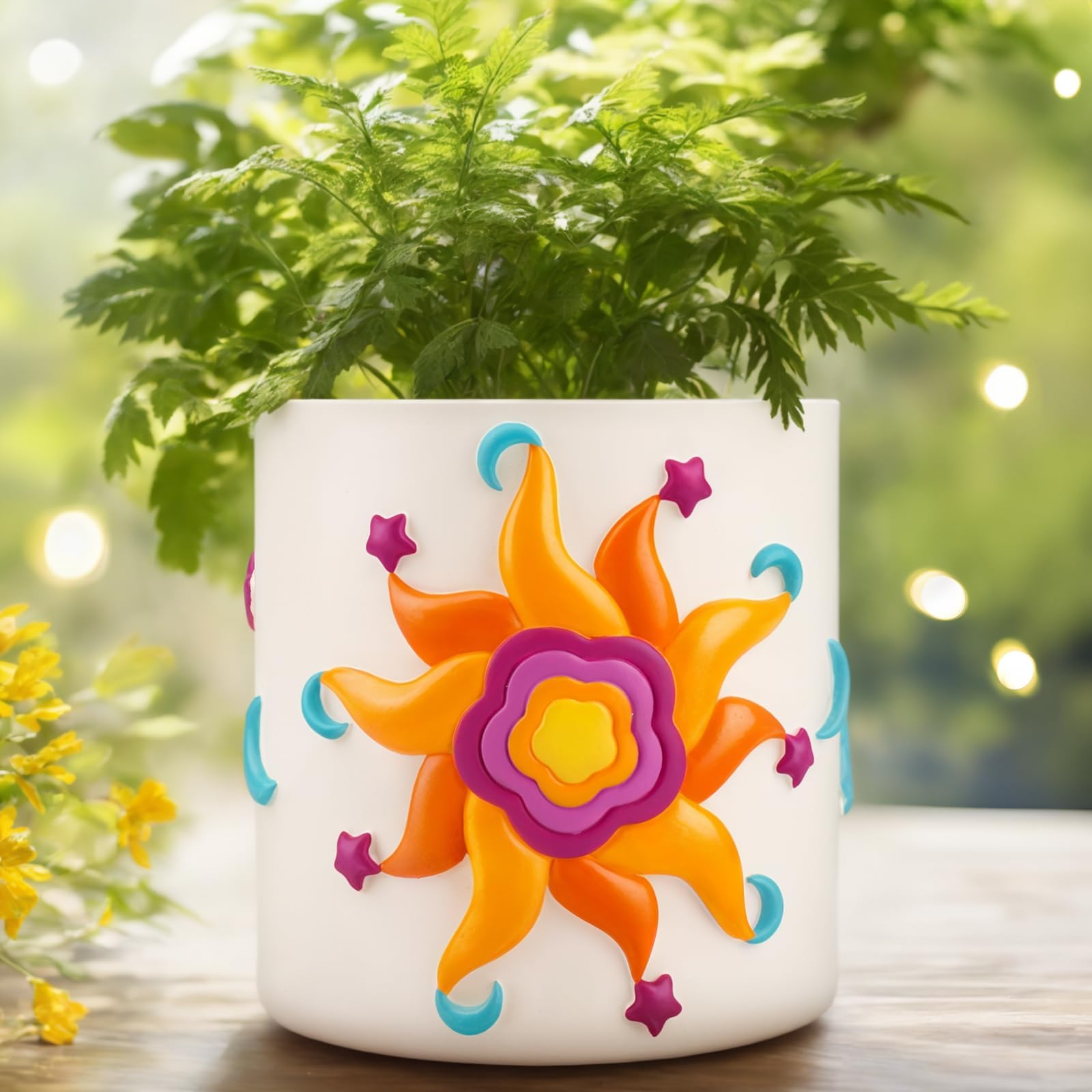 Amazon.com: Nebula Colors Sun Face & Ice Cream Cone Planters Bundle ...