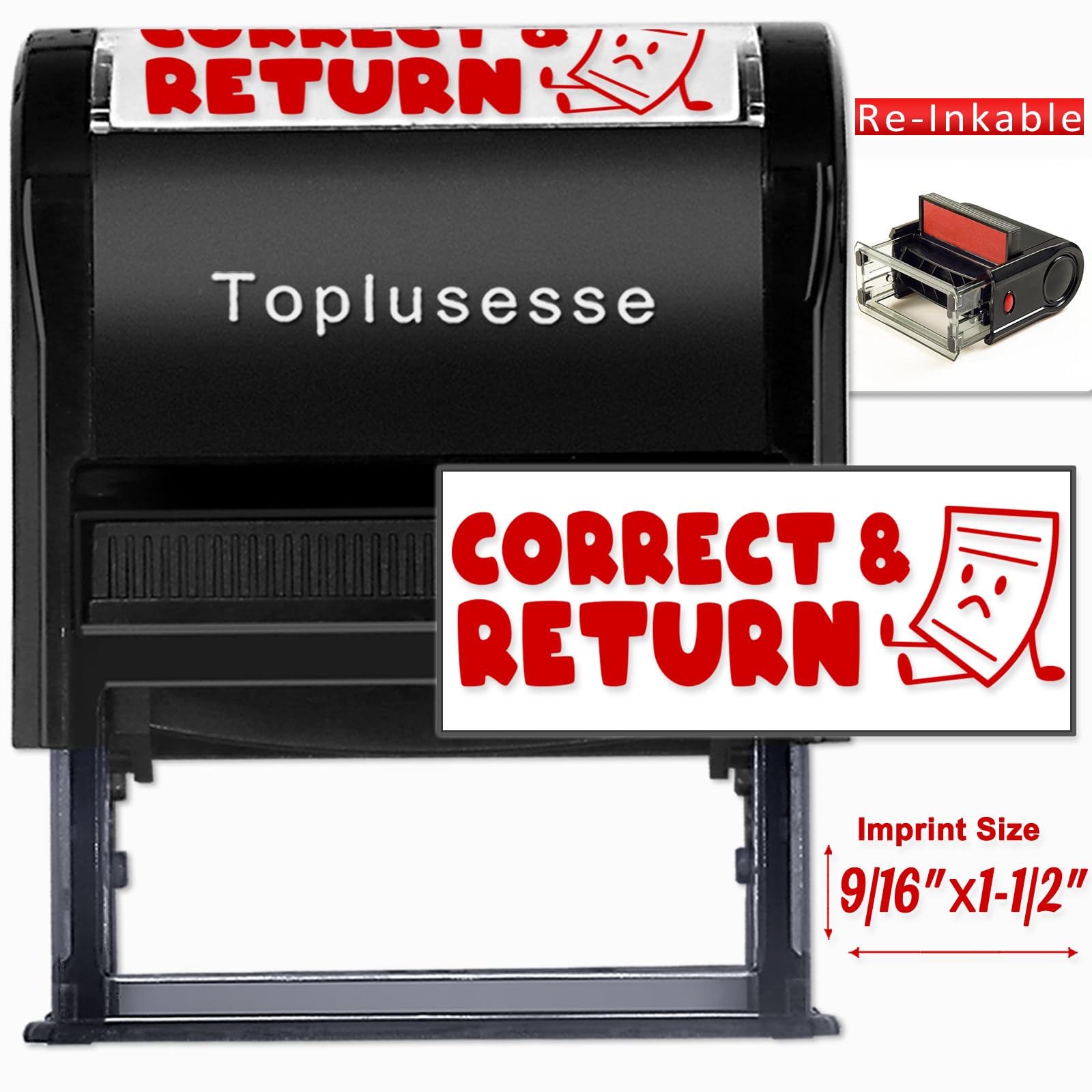 Snapklik.com : Correct And Return Stamp Self Inking Teacher Stamp ...
