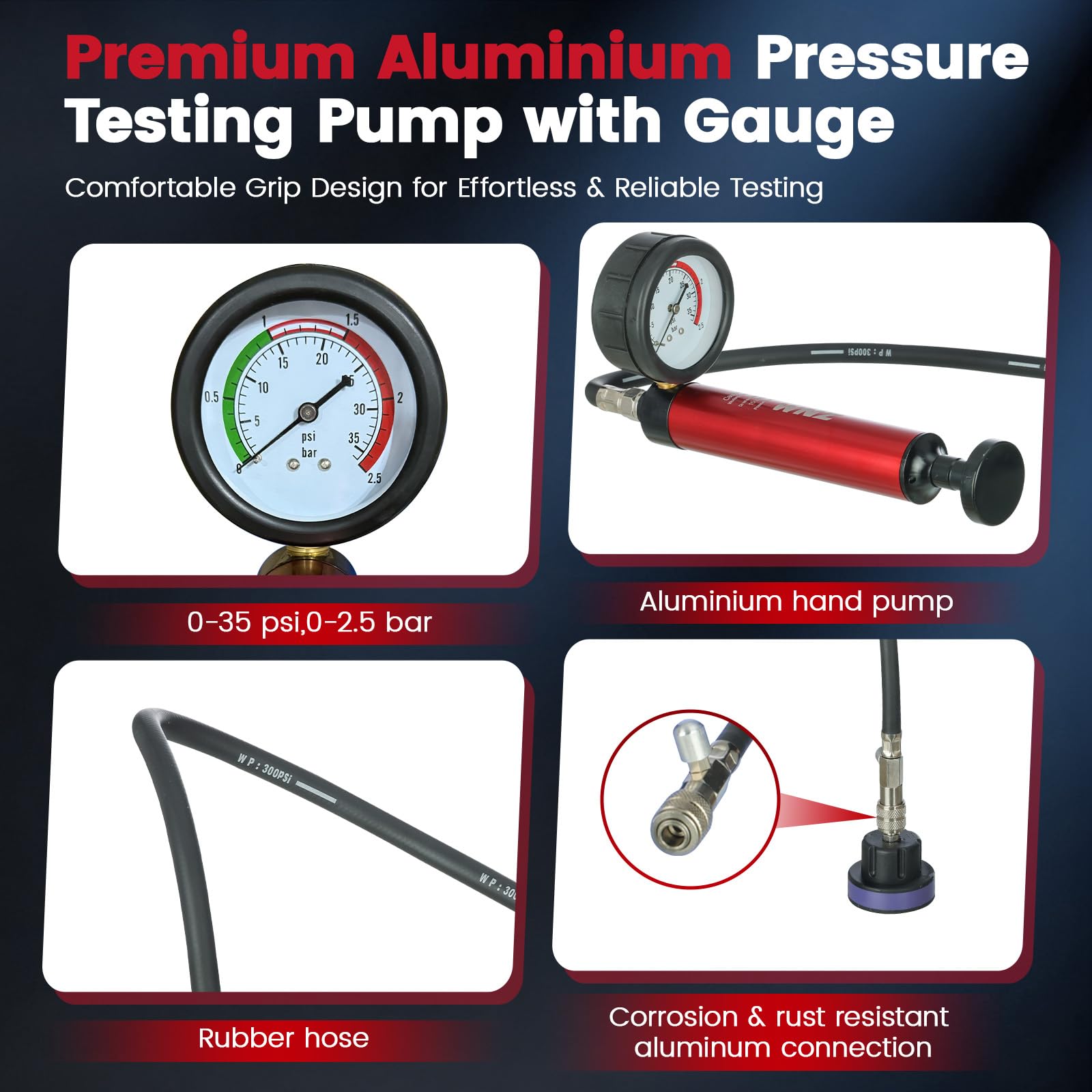 Snapklik.com : 18PC Coolant Pressure Tester Kit, Radiator Cooling ...