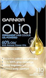 Garnier Olia Super Light Blonde Permanent Hair Dye, No Ammonia for A Pleasant Scent, Up To 100% ...