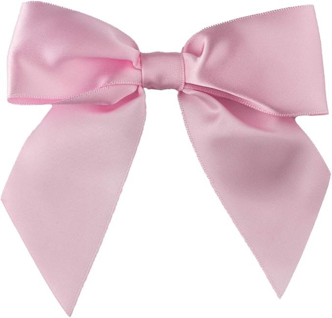 Amazon.com: 7Rainbows 20pcs Boutique 4.5" Pink Satin Ribbon Bows for ...