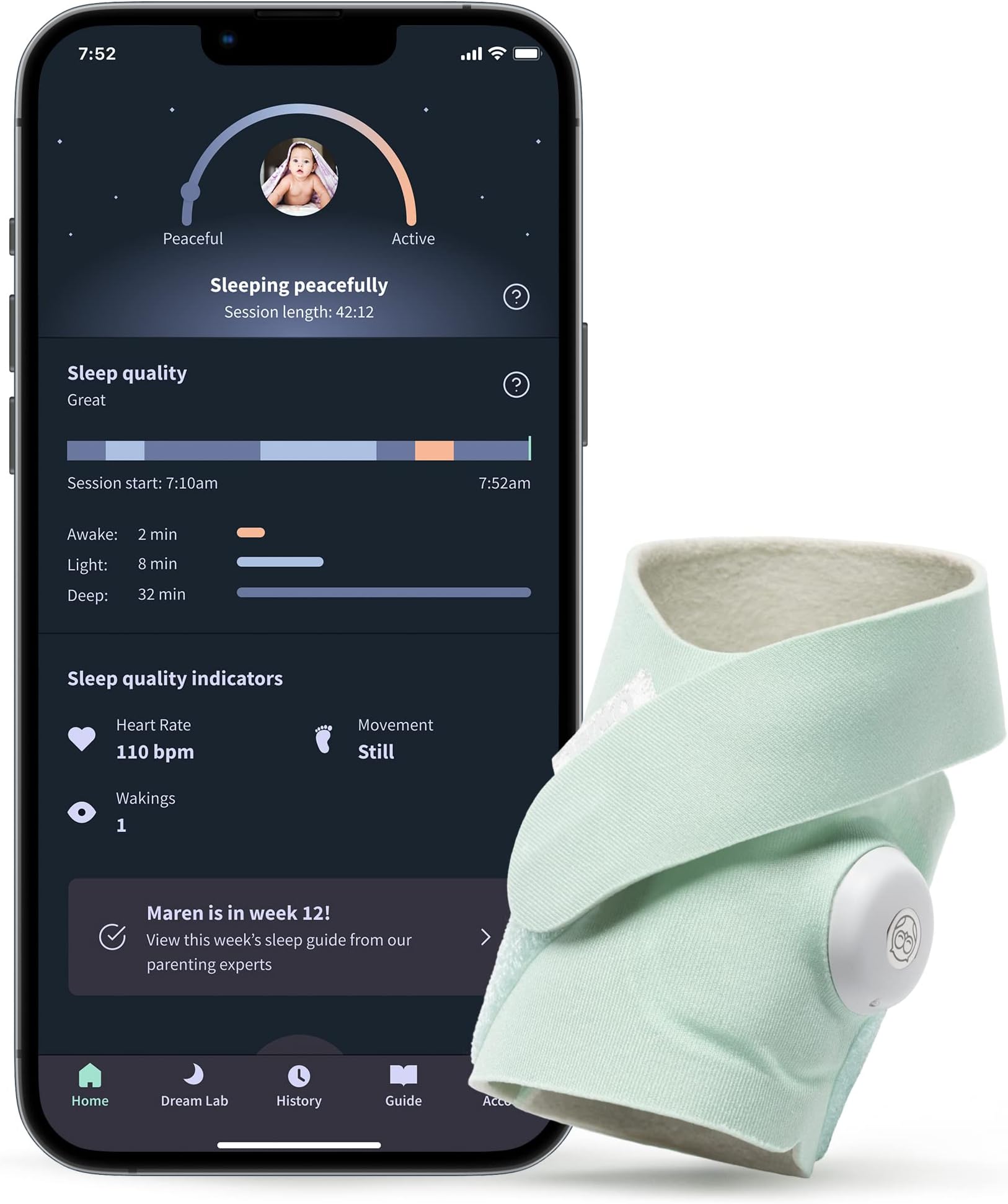 Amazon.com: Owlet Dream Sock Plus - Smart Baby Monitor with Heart Rate ...