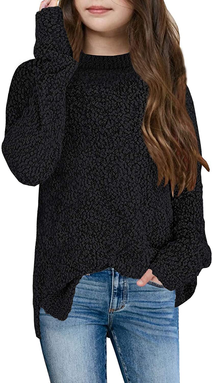 Snapklik.com : Girls Sweaters Fuzzy Knit Kids Cozy Popcorn Fall Winter ...