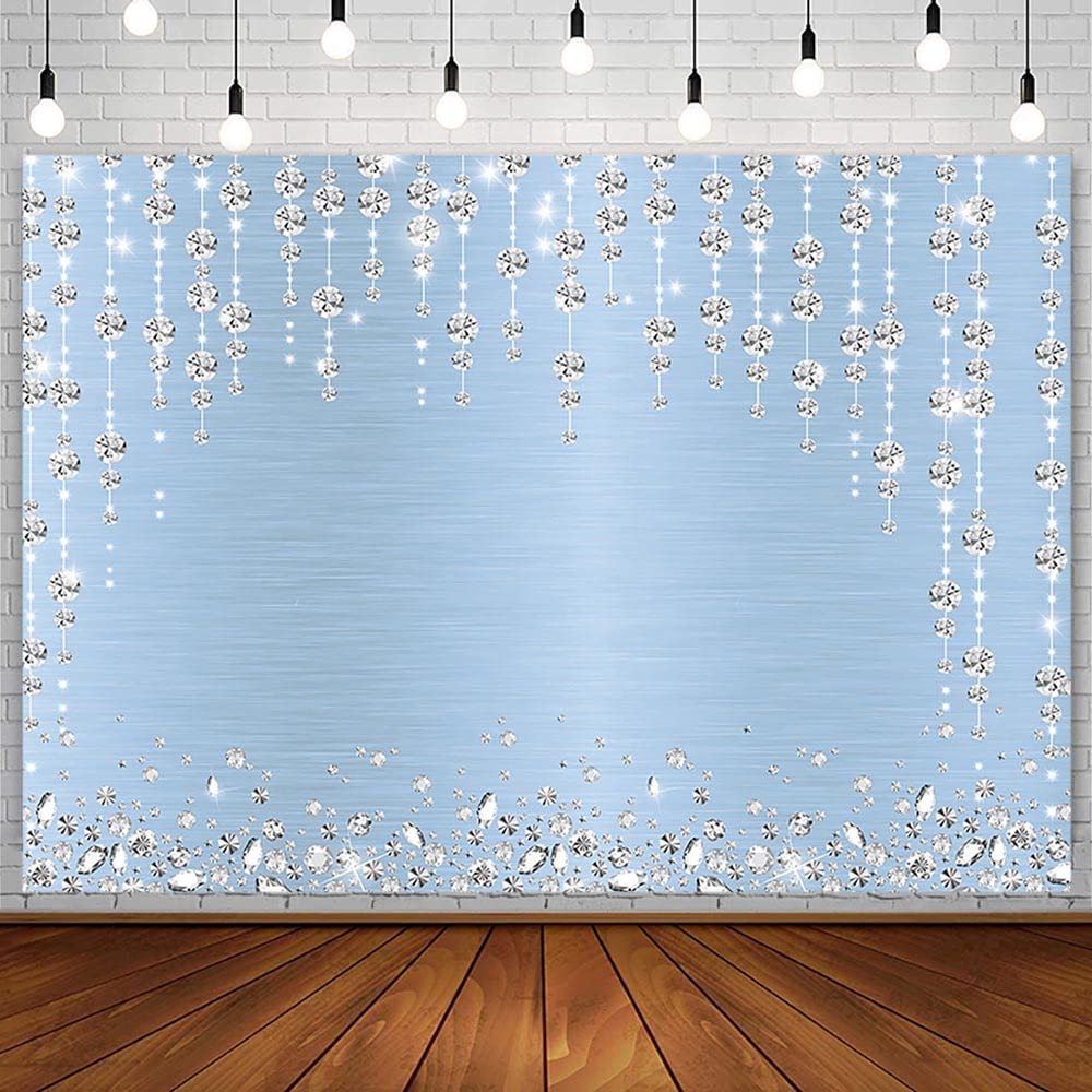 Light Blue Diamonds Background