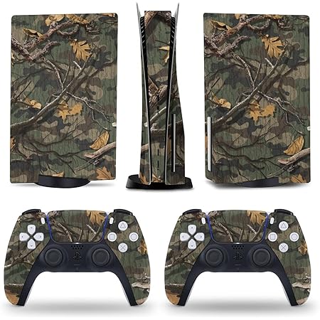 Amazon.com: AoHanan Camouflage Leave PS5 Skin Console and Controller ...