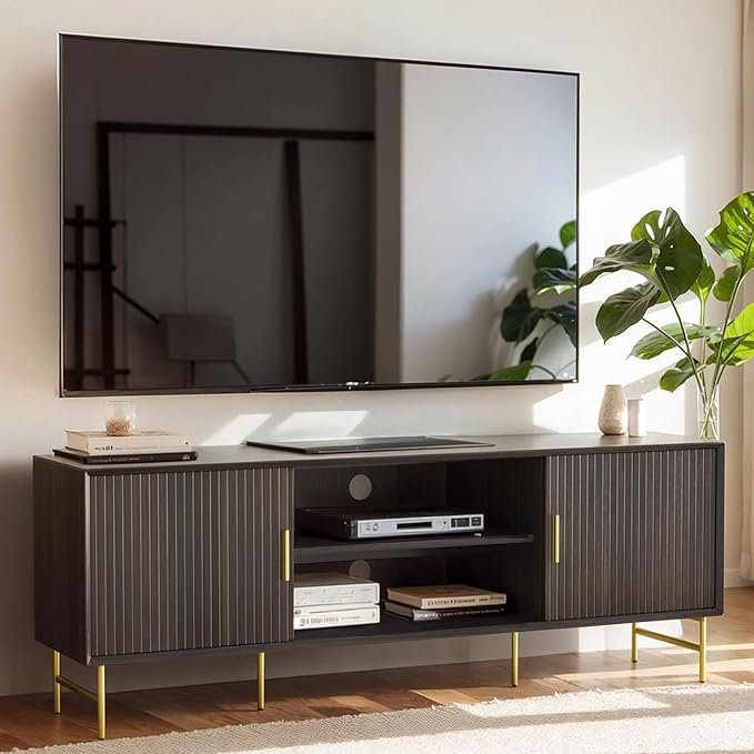 Amazon.com: RoyalCraft Mid Century Modern Fluted TV Stand, 70” Long ...