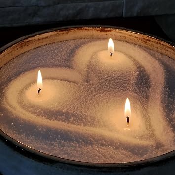 Amazon.com: Niceme Snow Pearled Candles - 12Oz Customized Powdered ...
