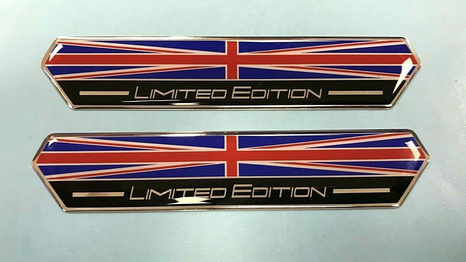 Gelz 2 x Union Jack Limited Edition 100mm Domed Gel Stickers/Decals ...