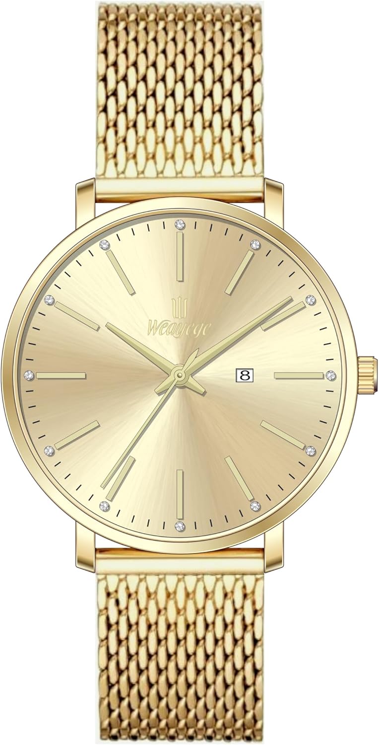 Amazon.com: Women's Calendar Fashion Waterproof Watch Japanese Quartz ...