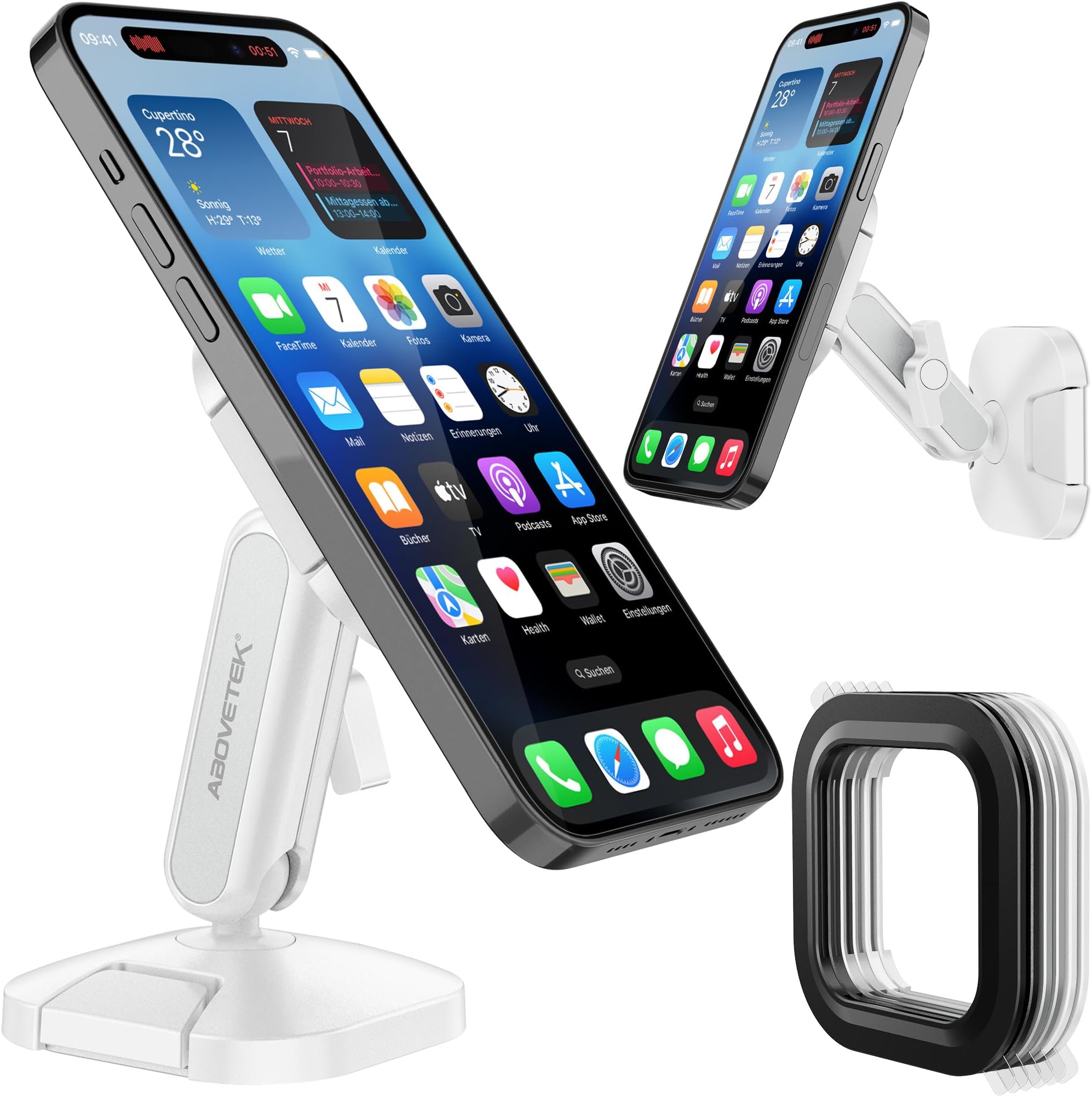 Amazon.com: AboveTEK Universal Phone Holder Mount, Snap-On Hands-Free ...