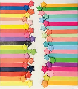1000 Sheets of Paper Stars, 40 Colors, Origami Paper, Double Sided ...