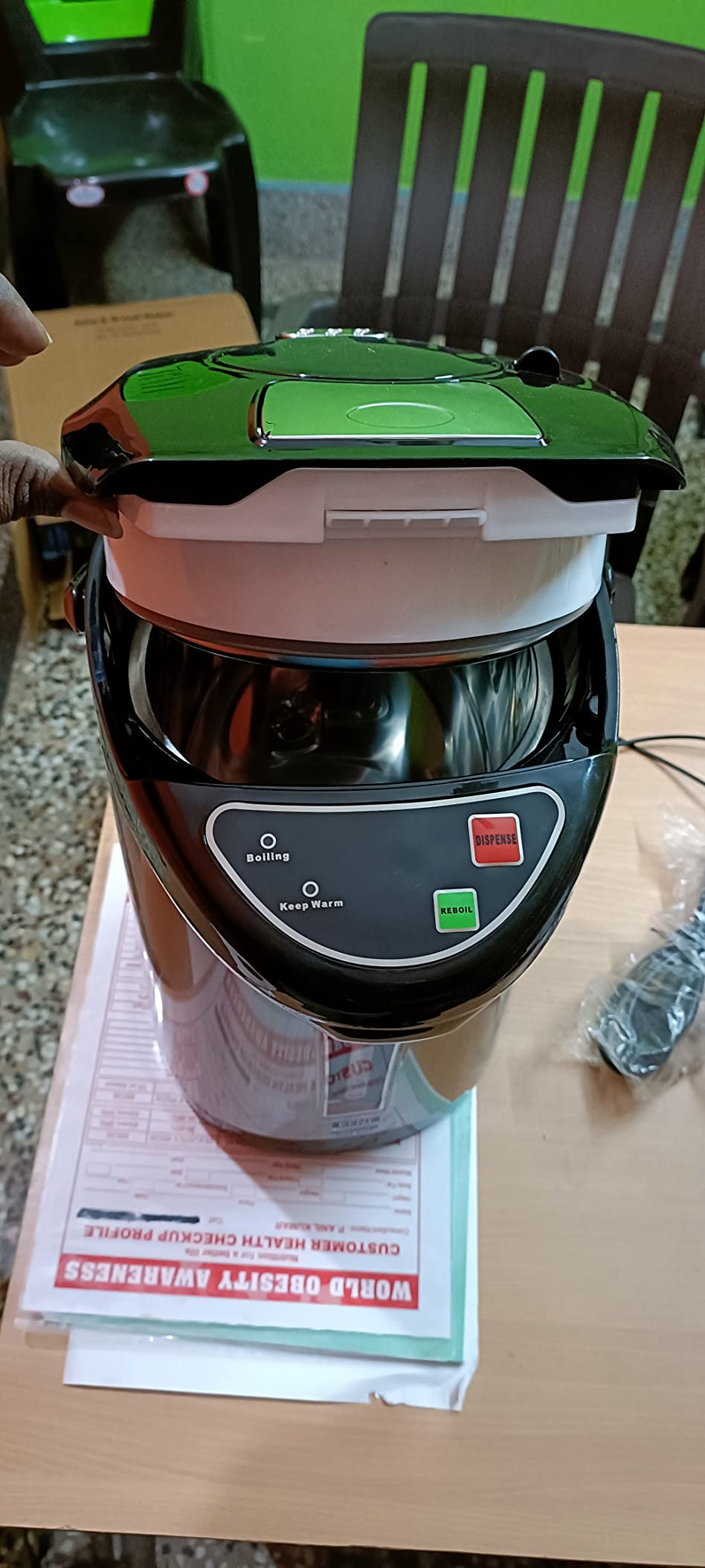 KENT Hot Pot Auto Electric Kettle with Water Dispenser