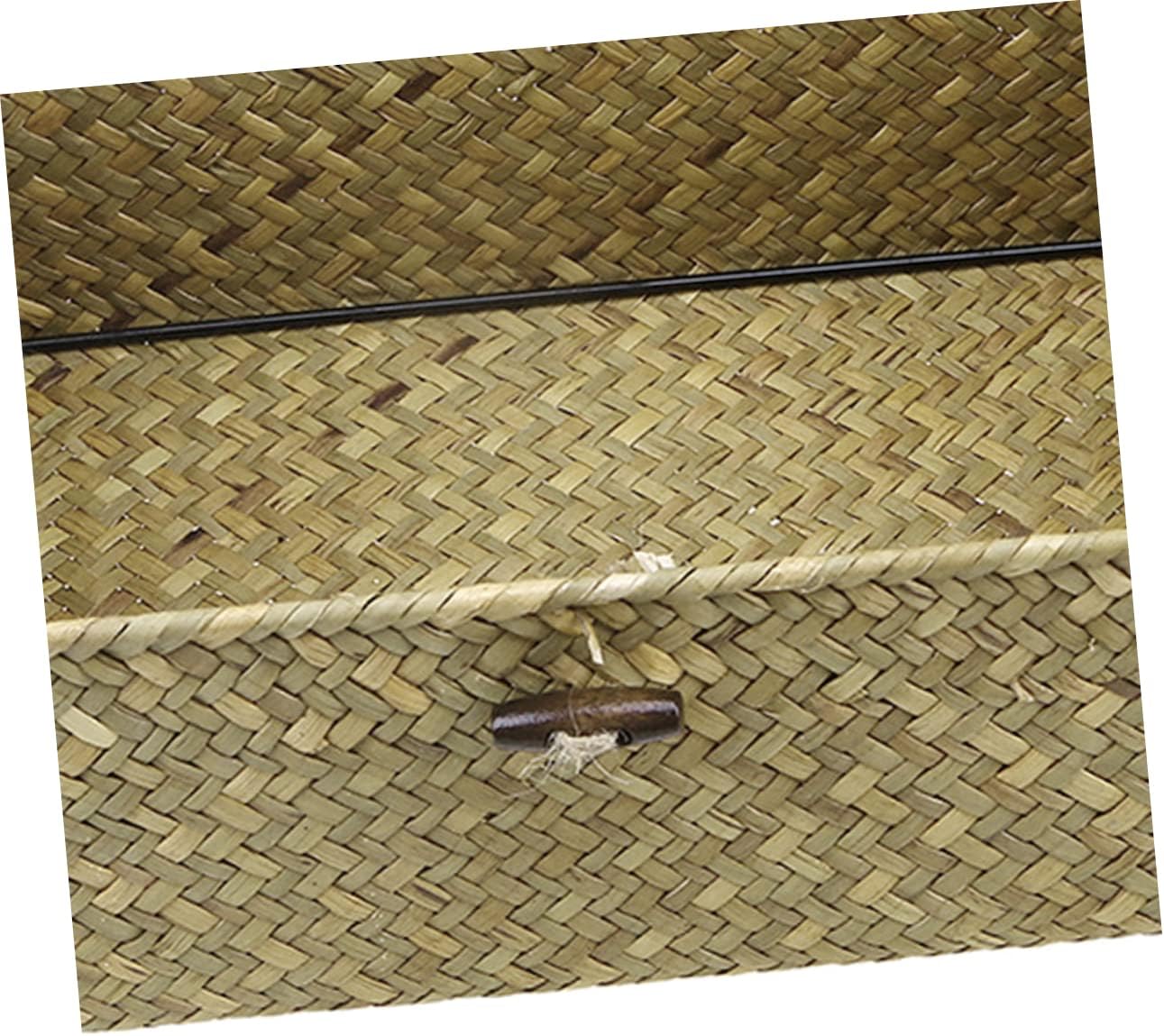 Zerodeko storage bin with lid weave basket woven baskets for storage ...
