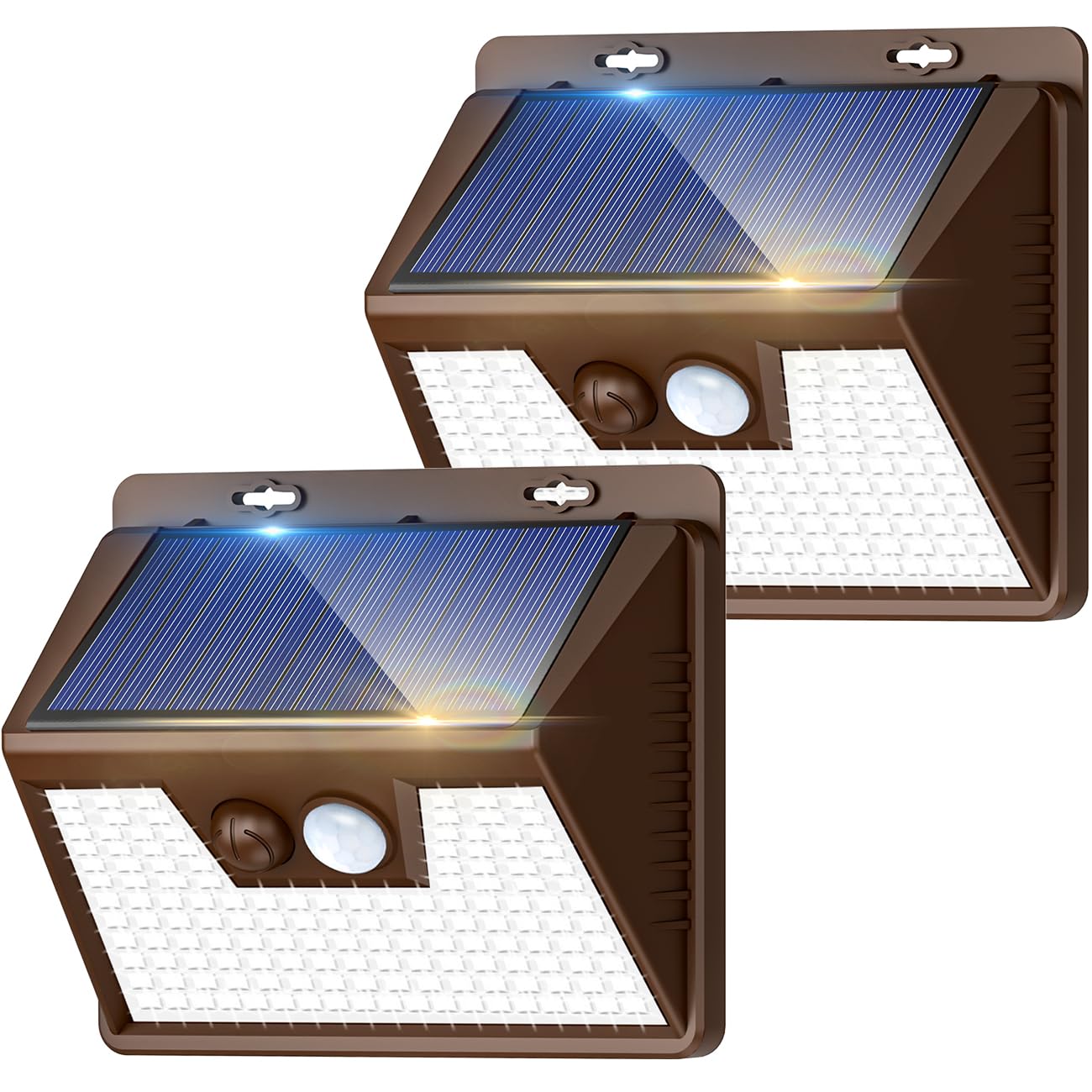 Solar Lights Outdoor 2 Pack, 140LED/3 Modes Motion Sensor Lights Solar ...
