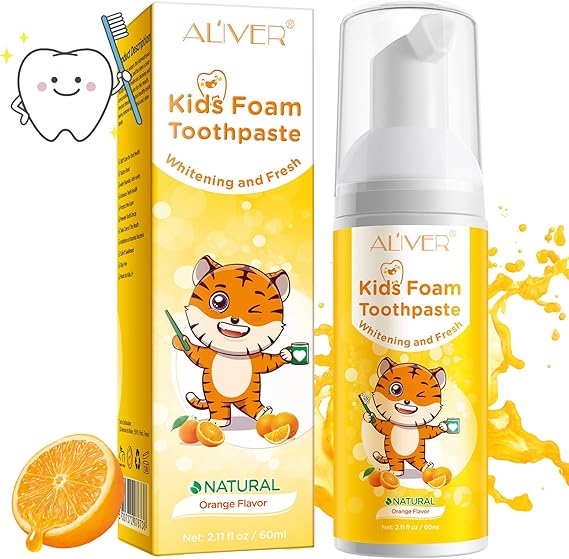 Amazon.com: Foam Kids Toothpaste, Toddler Anti-Cavity, Children's ...