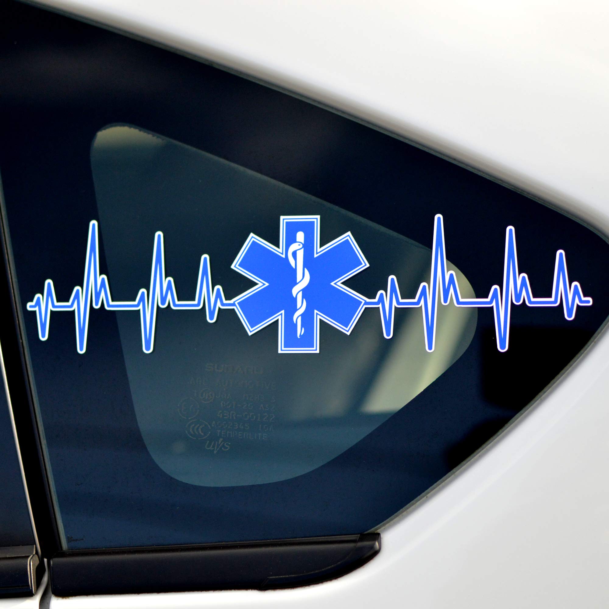 Buy EMT Medical Star of Life Decal, Heart Beat Life Line Medic Sticker ...