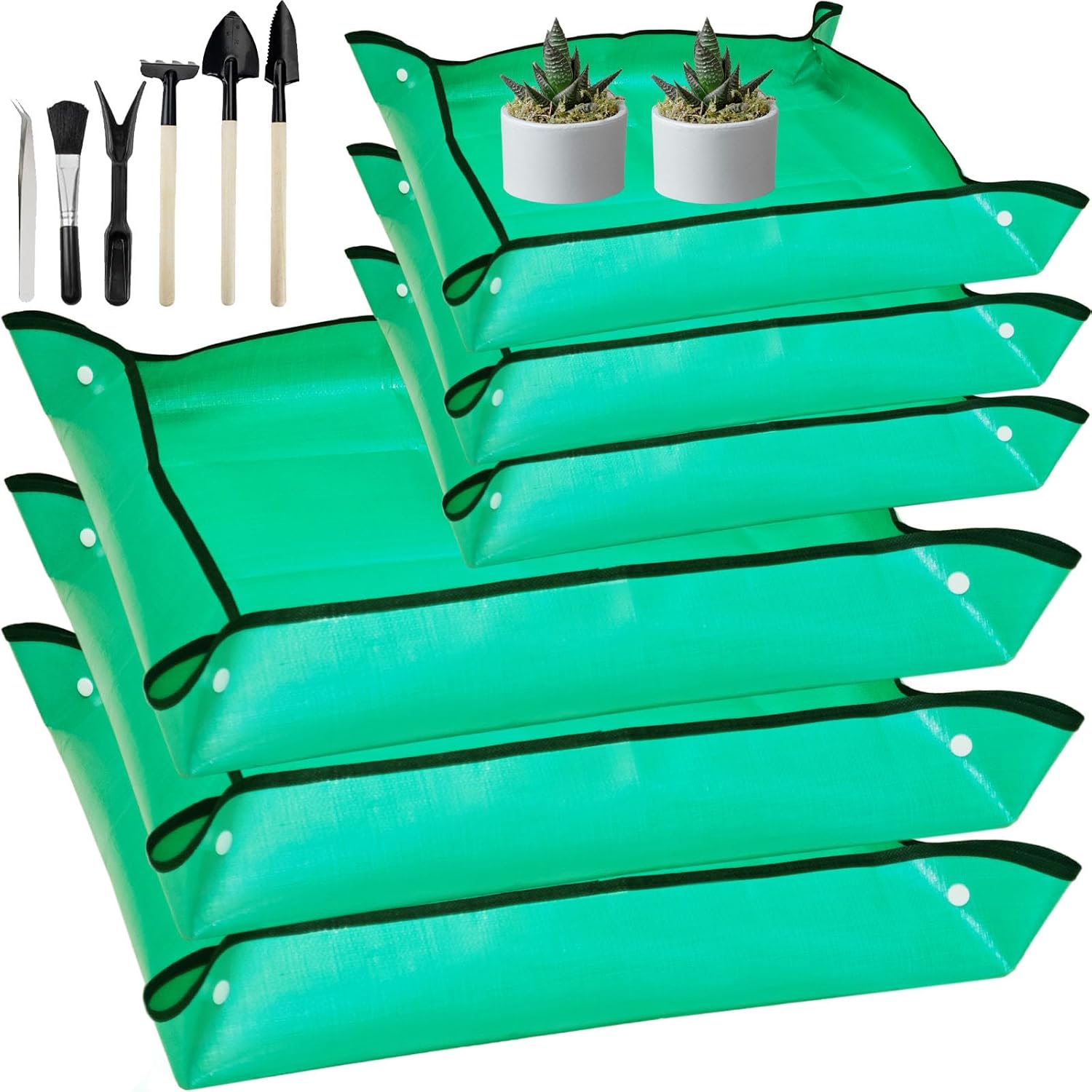 Amazon.com : Beieverluck 6 Pieces Repotting Mat for Indoor Plants ...