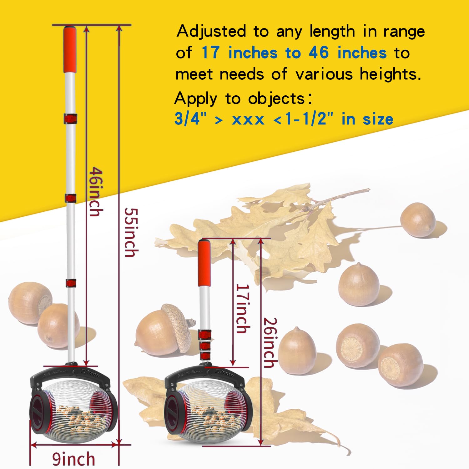 Snapklik.com : Zozen Acorn Picker Upper Roller, Acorn Dedicated Version ...